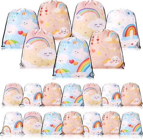 Wellvo Rainbow T Bags 16 Pcs Rainbow Goodie Bags Rainbow