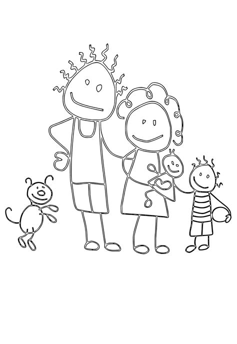 Familia Para Colorear