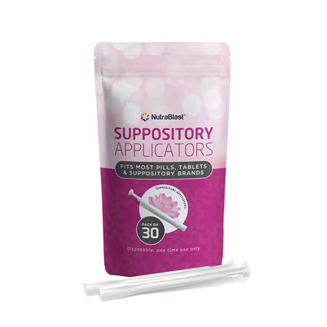 Nutrablast Disposable Vaginal Suppository Applicators 30 Pack Fits