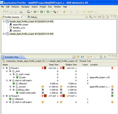 Comparing Two Profiler Sessions