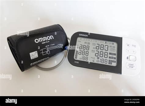 OMRON Blood Pressure Monitor Stock Photo Alamy