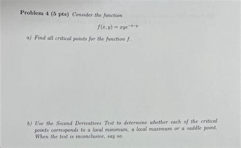 Solved Problem 4 5 Pts Consider The Function