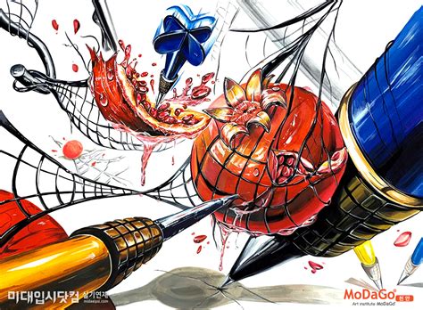 기초디자인 색종이 붓 다트 석류 옷핀 풍선 리본 아이스크림 색종이 클립 향수 립스틱 마늘 연필 기초디자인 그림 모음 천안 모두다른