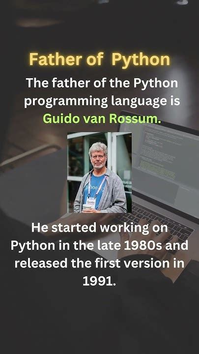 The Father Of The Python Programming Language Cswithdurgeshmalakar