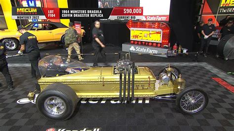 mecum auctions monterey 1964 munsters dragula coffin dragster replica see how much this 1964