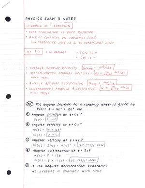 Physics I Exam Notes Course Taught By Professor Mitchell Wayne PHYS Studocu
