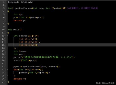 C语言指针函数 Csdn博客