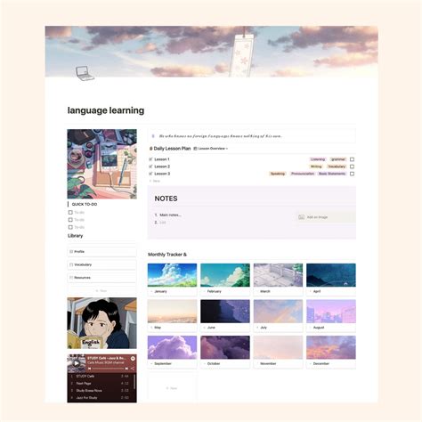 Language Learning Notion Template Anatomy Drawing Lessons