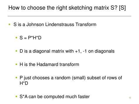 Ppt Sketching As A Tool For Numerical Linear Algebra Powerpoint