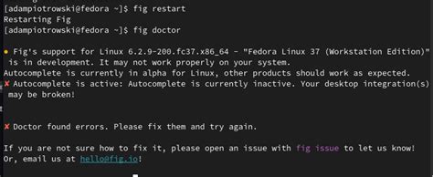 Autocomplete Problems On Fedora 36 Issue 2437 Withfig Fig GitHub