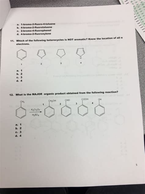 Solved A 1 Bromo 2 Fluoro 4 Toluene B