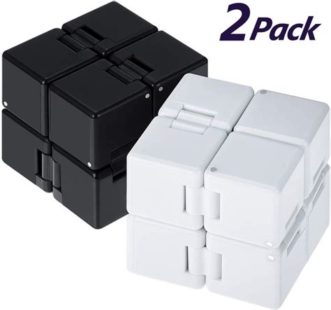 2 Packs Infinity Cube Fidget Toys Fidget Blocks Mini Infinity Cube Desk Toy Stress Relief Toys