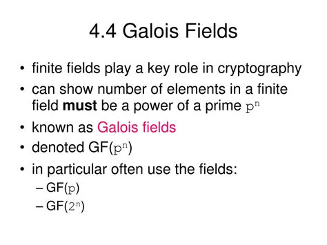 Ppt Chapter 4 Finite Fields Powerpoint Presentation Free Download