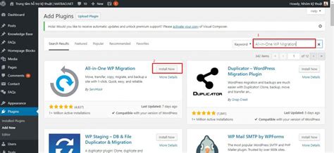Di Chuyển Dữ Liệu Website Wordpress Bằng Plugin All In One Wp Migration Hiệp Phạm Blog
