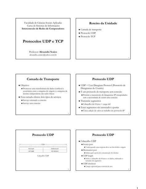 Pdf 5 Protocolos Udp E Tcp Slides Dokumentips