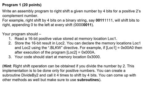 Solved Program 1 20 Points Write An Assembly Program To