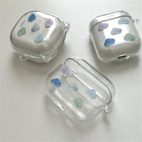 업사이클 패턴 에어팟•버즈케이스 투명