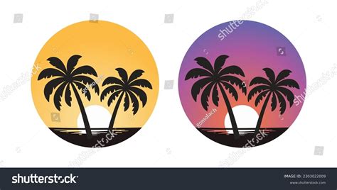 Vector Palm Trees Palm Tree Icon Stock Vector Royalty Free 2303022009