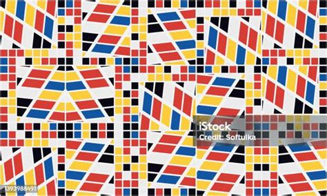 추상 모자이크 기하학적 패턴 디자인 간단한 모양과 그림 벡터에 대한 스톡 벡터 아트 및 기타 이미지 벡터 0명 기하 도형 Istock