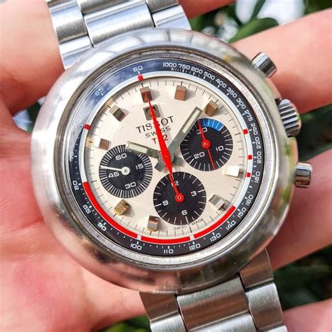 Rare 1971 Tissot T12 Disco Volante Or Ufo Manual Wind Chronograph