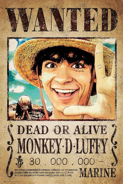 Monkey D Luffy Poster One Piece Poster One Piece Wall
