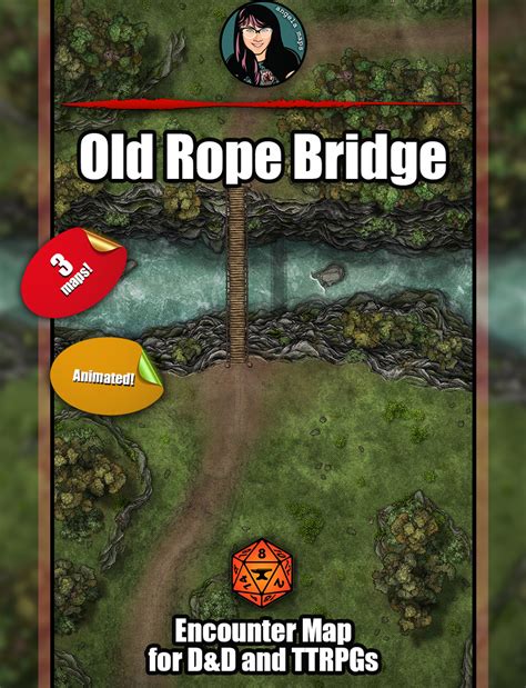 Old Rope Bridge Animated Battle Map Pack With Foundry Vtt Spooky Action Games Table Top