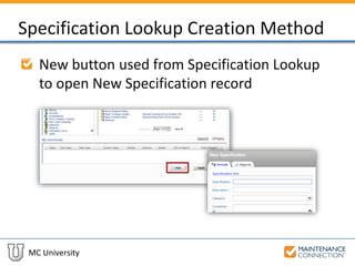 A Overview Of Asset Specifications MCU PPT