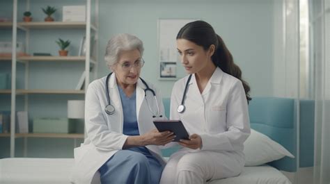 Premium Photo Caring Doctor Teaches Female Patient Concept