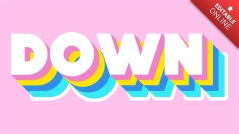 Down Text Effect Generator
