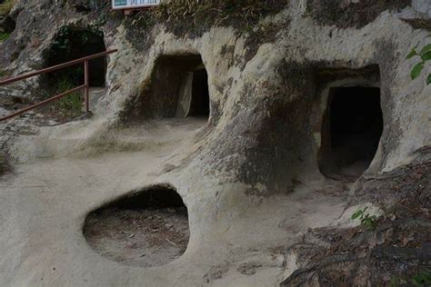 Ancient Cave Structures On A Hill