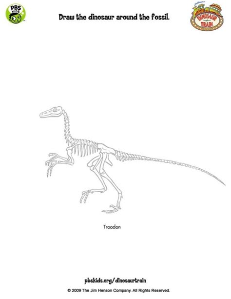 Dinosaur Fossil Coloring Page ☕️ Aventure Se Com A