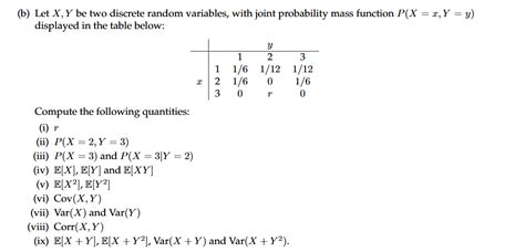 Solved B Let X Y Be Two Discrete Random Variables With Chegg
