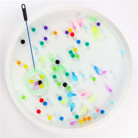 차이야 놀자 미니 물고기 모형과 뜰채 세트 투명 물감 팔레트 뚜껑 포함 화이트 트레이블랙트레이 옵션선택 차이의 놀이