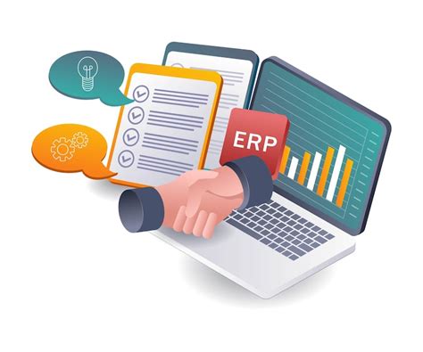 Premium Vector Collaborating On Erp System Integration For Business