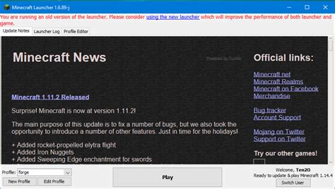 Forge 1144 Doesnt Appear As Version In Launcher Support And Bug