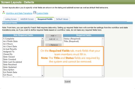 Set Screen Layouts Qacomplete Documentation