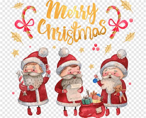 무료 다운로드 산타 클로스 로얄 크리스마스 메시지 아이 손으로 그린 수채화 크리스마스 인사말 카드 수채화 그림 수채화 잎 Png Pngegg