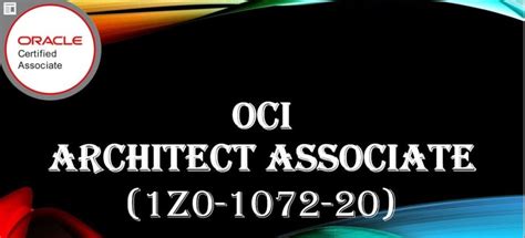 Oracle Cloud Infrastructure 2020 Architect Associate Howtocrazy
