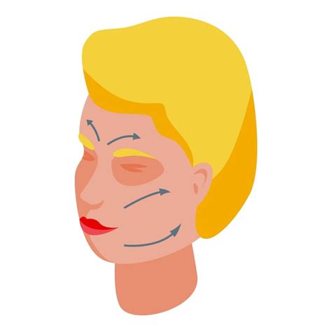 Premium Vector Facial Massage Icon Isometric Vector Face Skin Girl