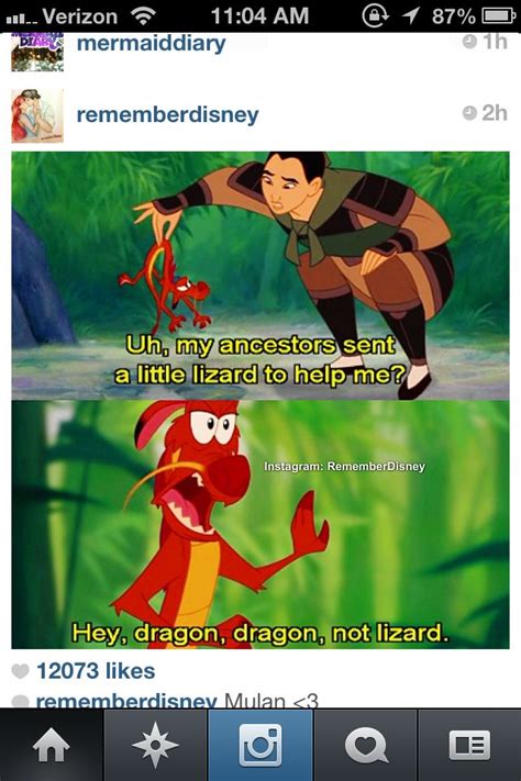 Mushu Enough Said Disney Anastasia Mushu Mulan