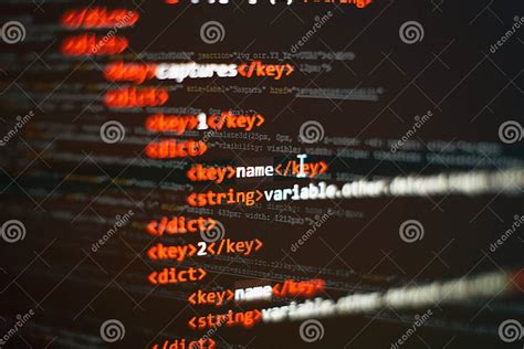 Abstract Computer Script Code Programming Code Screen Of Software