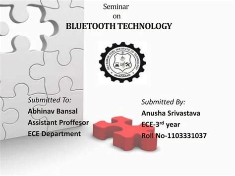 Bluetooth Technology Presentation Ppt
