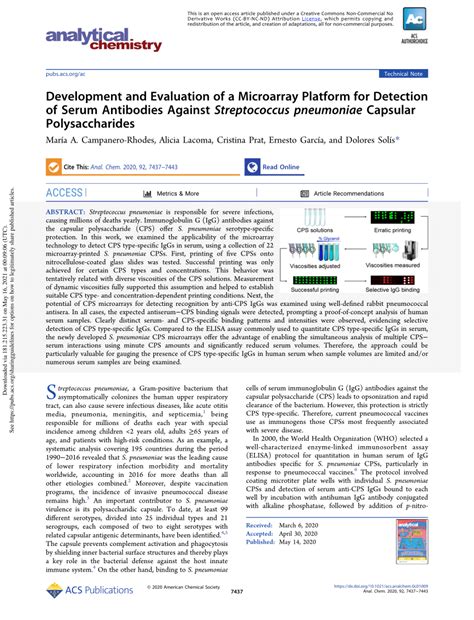 Pdf Development And Evaluation Of A Microarray Platform For Detection