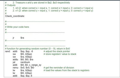 Write A Mips Program To Guess The Given Coordinate