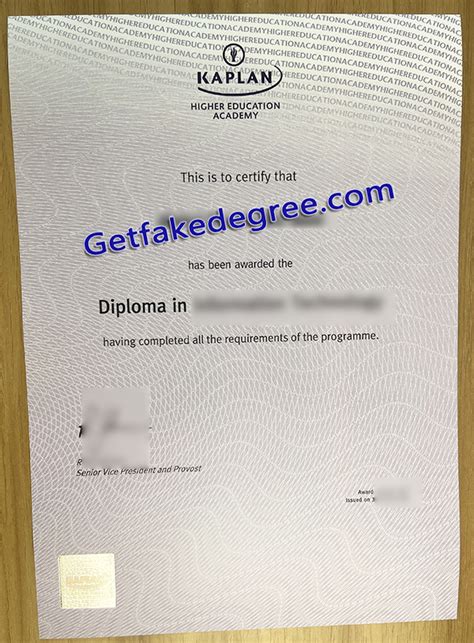 Buy Kaplan Higher Education Academy Fake Diploma Buy Fake High School And University Diplomas