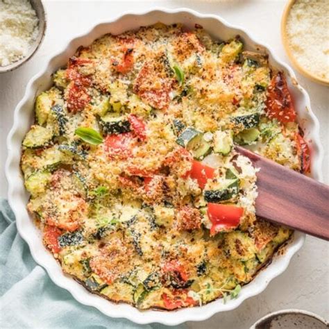 Easy Zucchini Casserole With Feta Nourish And Fete