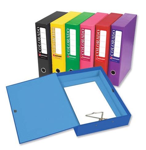 A4 Box File Blue Lock Spring 70mm Spine Pack 5 Eastlight Colorado Hunt Office Uk