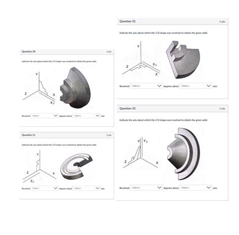 Solved Indicate The Asis About Which The 2 D Shape Was