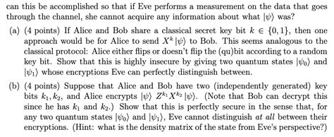 solved 8 points secret key encryption recall the