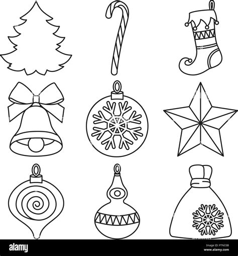 Christmas Ornament Clipart Black And White